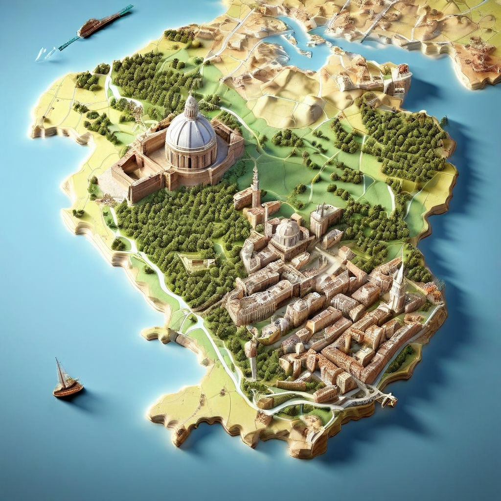 Map of Italy in 3D with maximum realism by felipe de amorim felipe ...