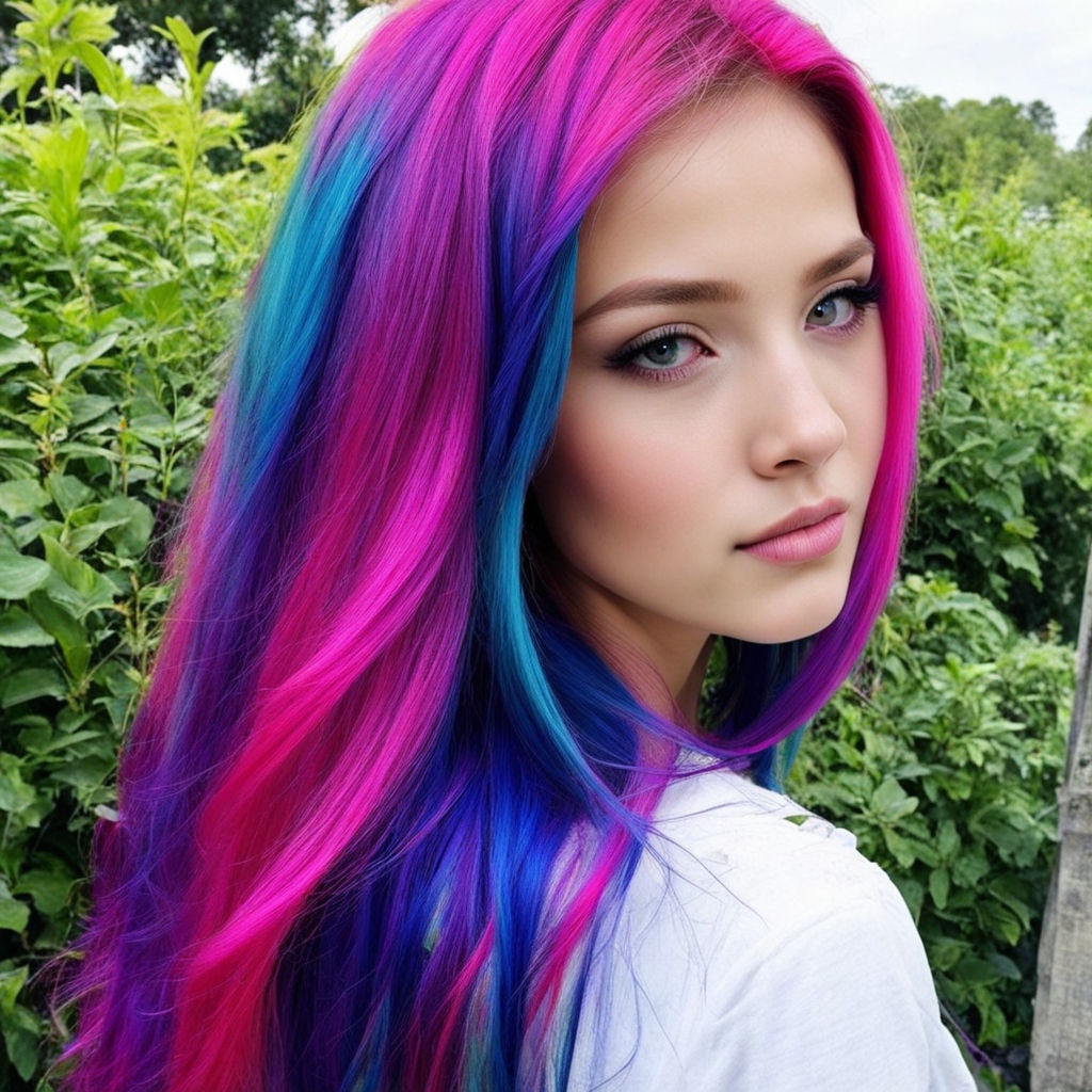 The girl is very beautiful Her hair is long and brightly c... by Akali ...