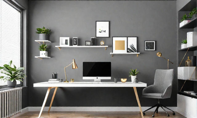 Grey home office Zoom background | Modern Zoom background ho... by ...