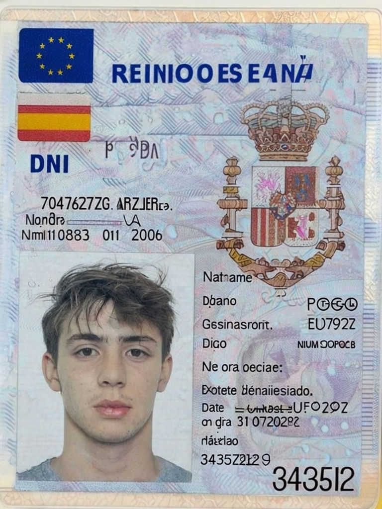 A close-up photograph of a National Identity Card (Documento... by Hugo ...