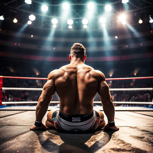 Athletic young wrestler is lying on his stomach by Marcus Wever ...