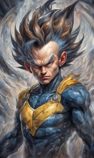 Cyborg Vegeta encapsulated within a crystal by Vamos Flamengo - Playground