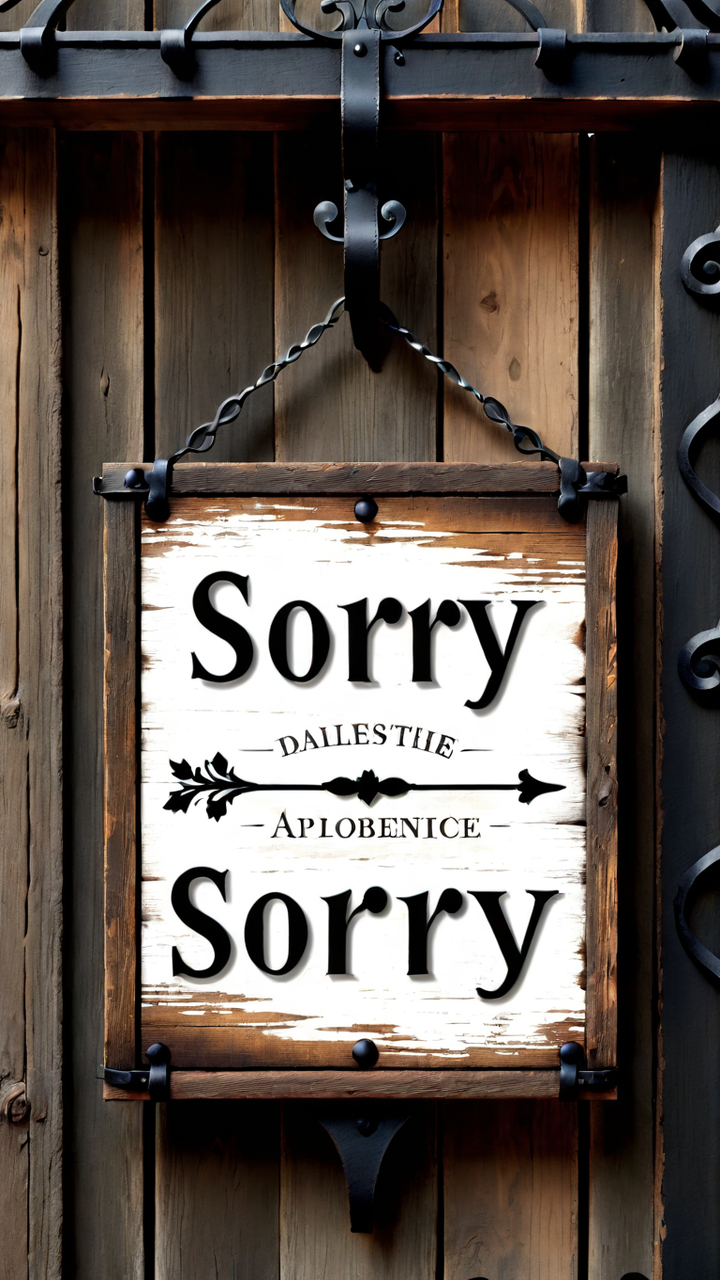 Sign saying sorry by Edin Cermjani - Playground