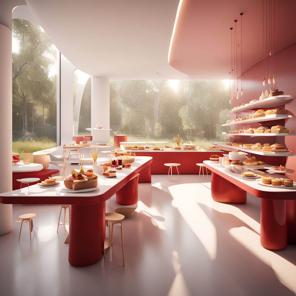 Futuristic breakfast house interior embracing organic forms by Kübra ...