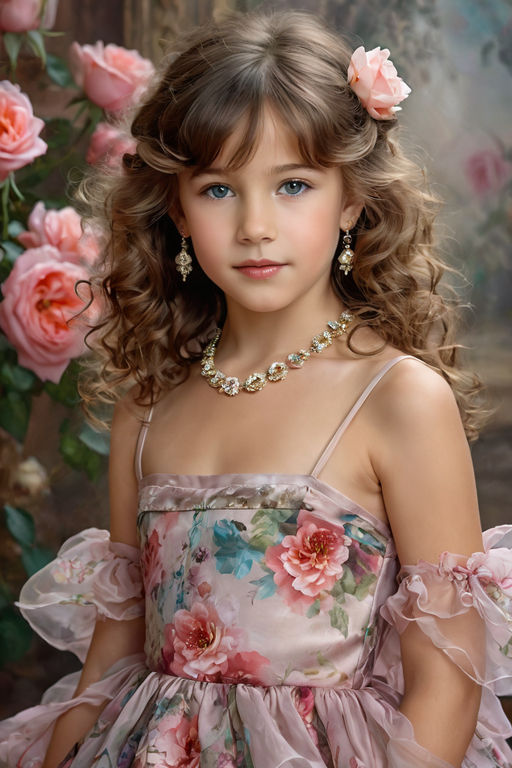 Portrait of 6-year-old Sophie Marceau in an artistic pose by Сергей ...