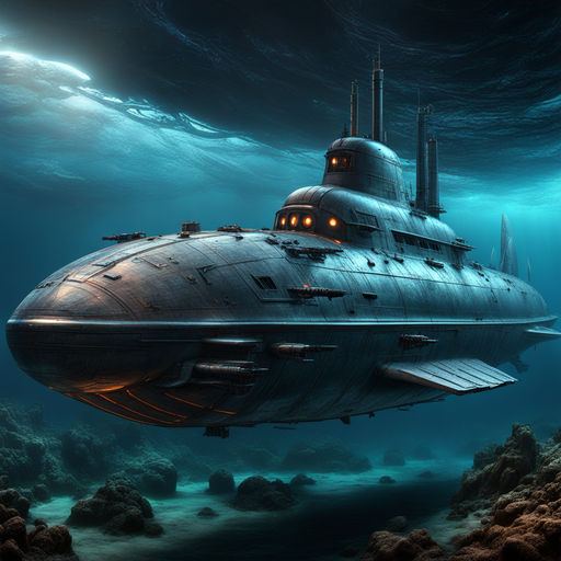 A sea monster transparant attack submarine. Horror"t by Jorge Pereira ...