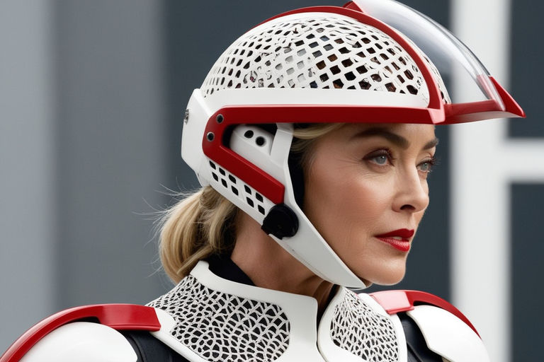 35-year-old Sharon Stone was wearing a white lace hat and a ... by 清富楊 ...