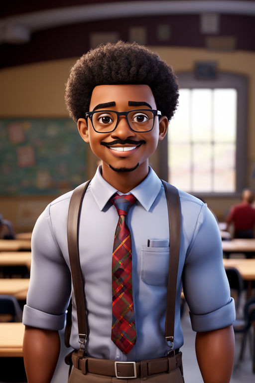 Disney pixar style of an African American black male.Create ... by ...