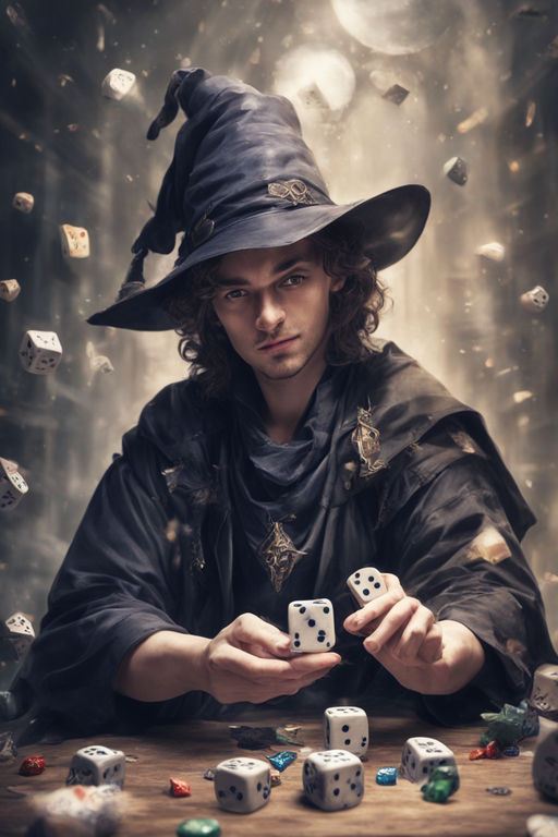 A young wizard playing dice by Maggie Westrum - Playground