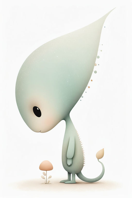 A cute minimalistic simple alien side profile Clipart by ober - Playground
