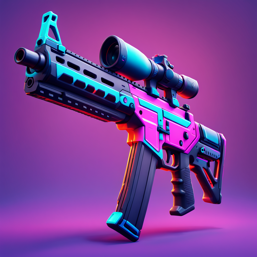 Assault rifle in Fortnite aesthetic by NadeChute - Playground