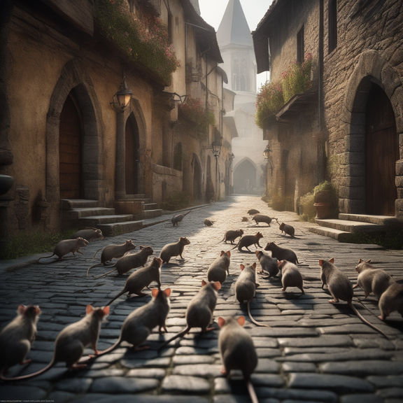 1000 rats running in an ancient medieval street by Matteo Lechner ...