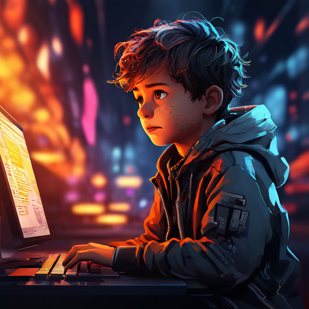 Code boy 4k quality illustration by piores pedreiros - Playground