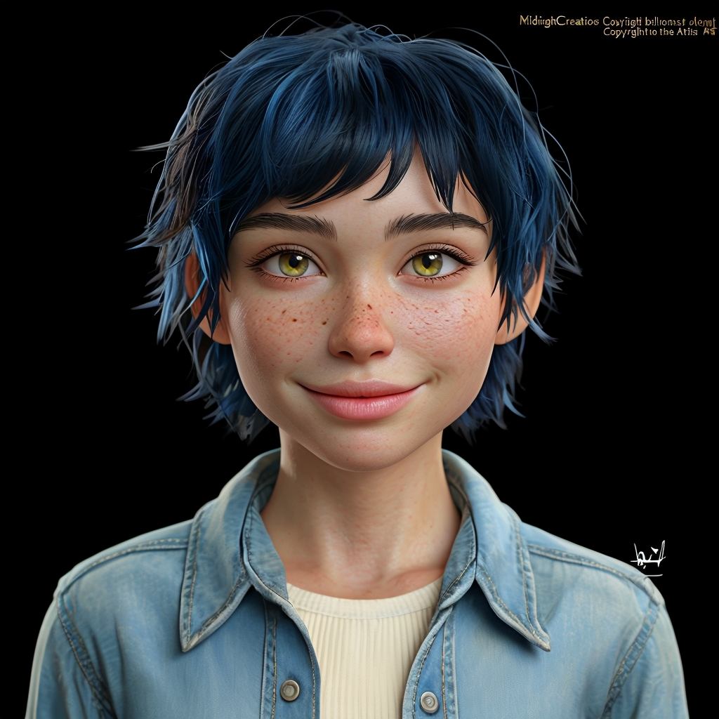 Centered a digital full body portrait of a character with sh... by ...