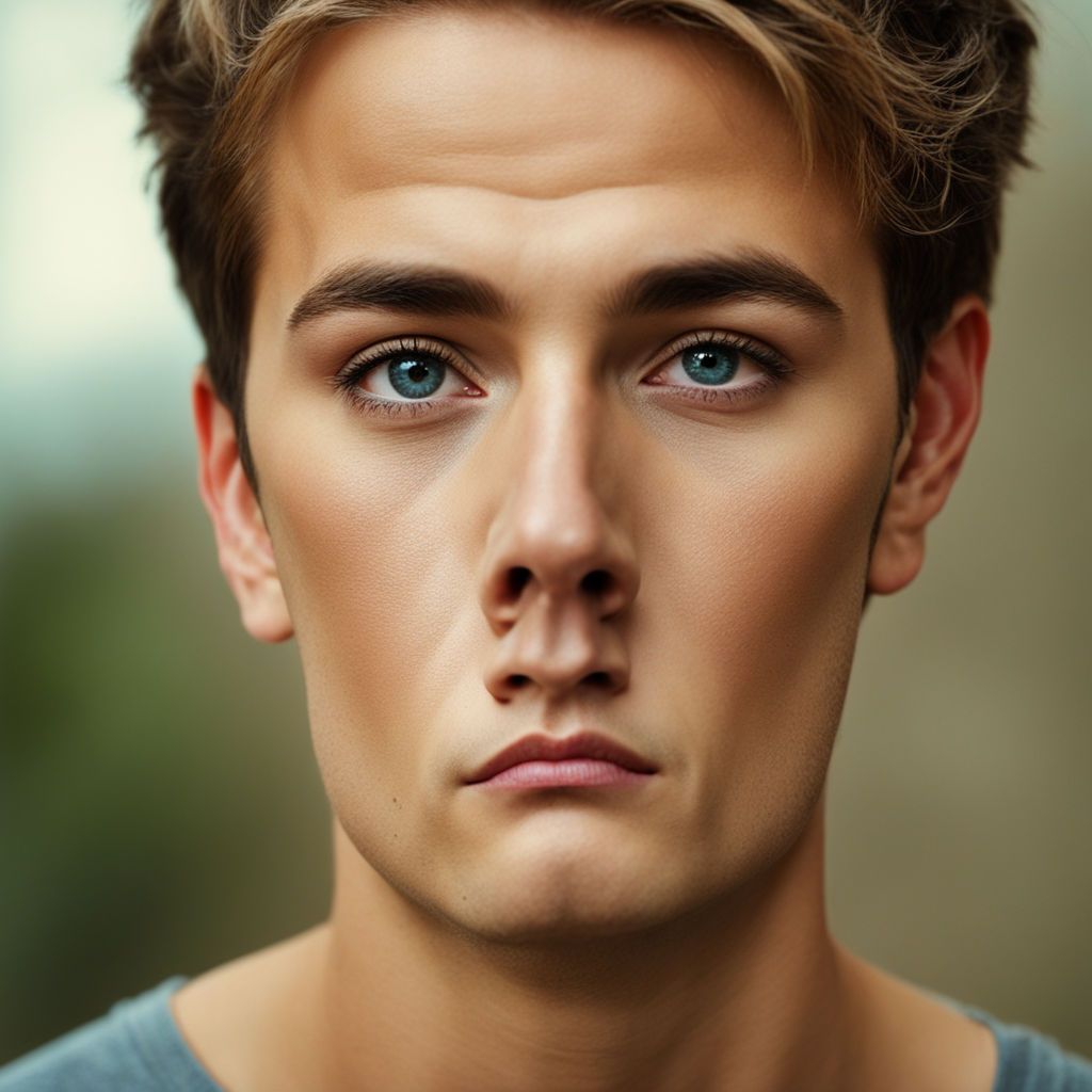 Creat a make up whit shell desine on a boy face realestic ip... by Ali ...