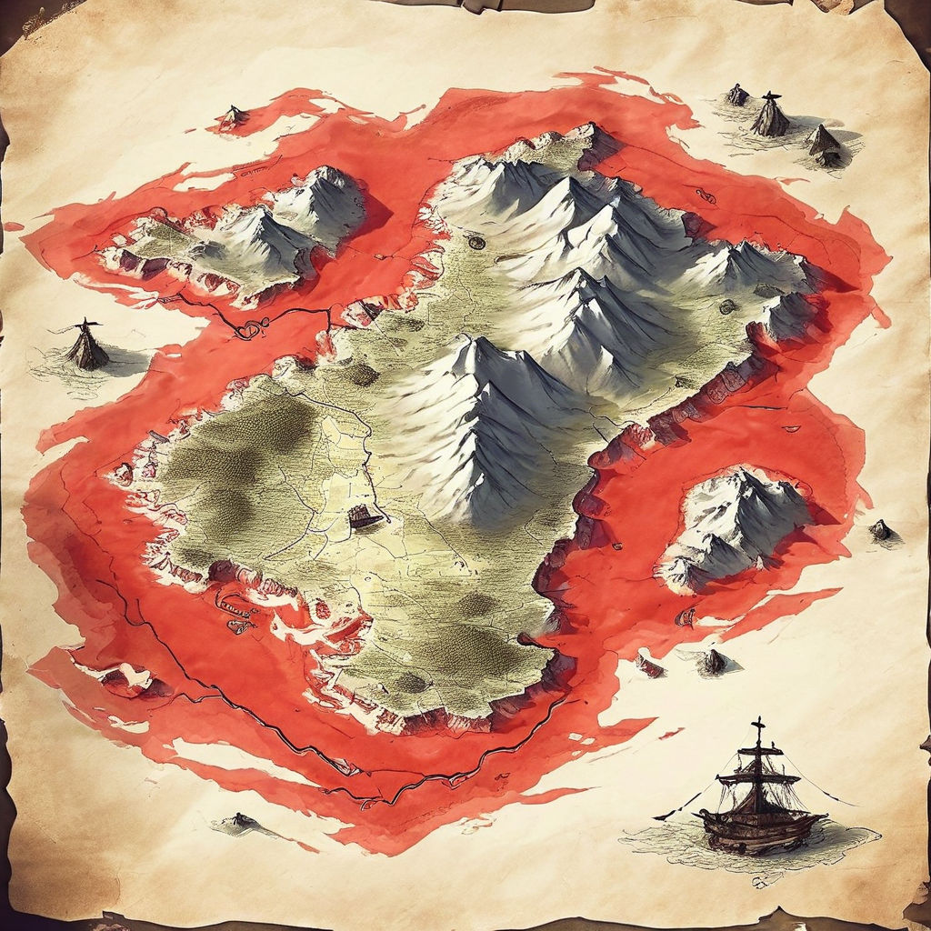 Draw a map of a fictional island nation. With the map of the... by 배제호 ...