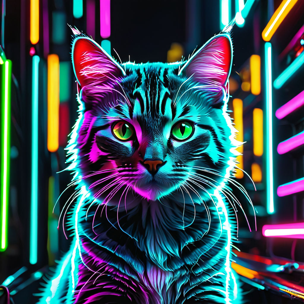 Cat neon by Ngs Gaming - Playground