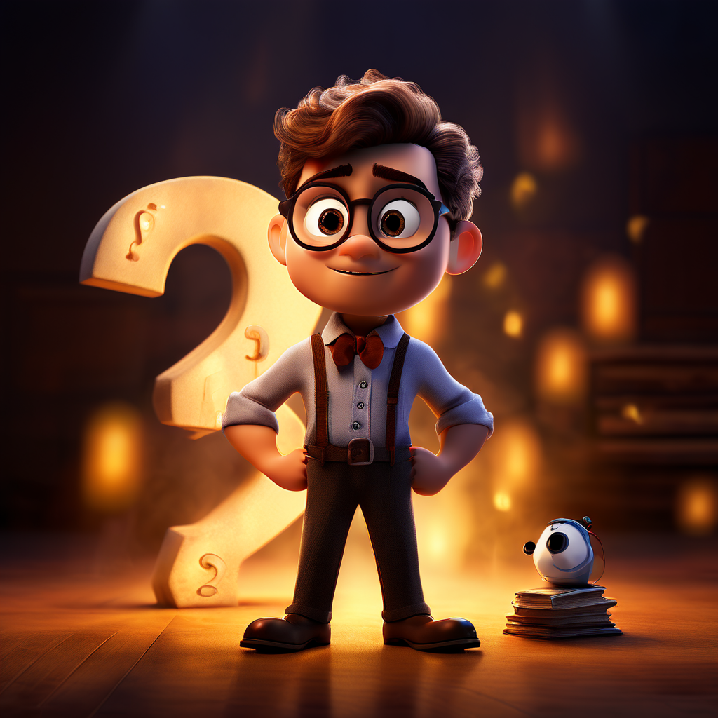 Pixar show master with question mark by Arcada Club - Playground