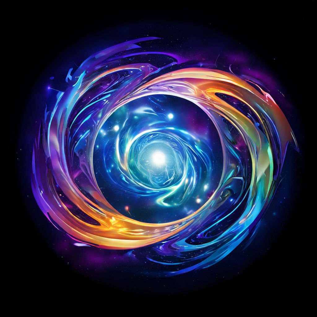 Logo featuring central vortex portal with intricate swirling... by ...