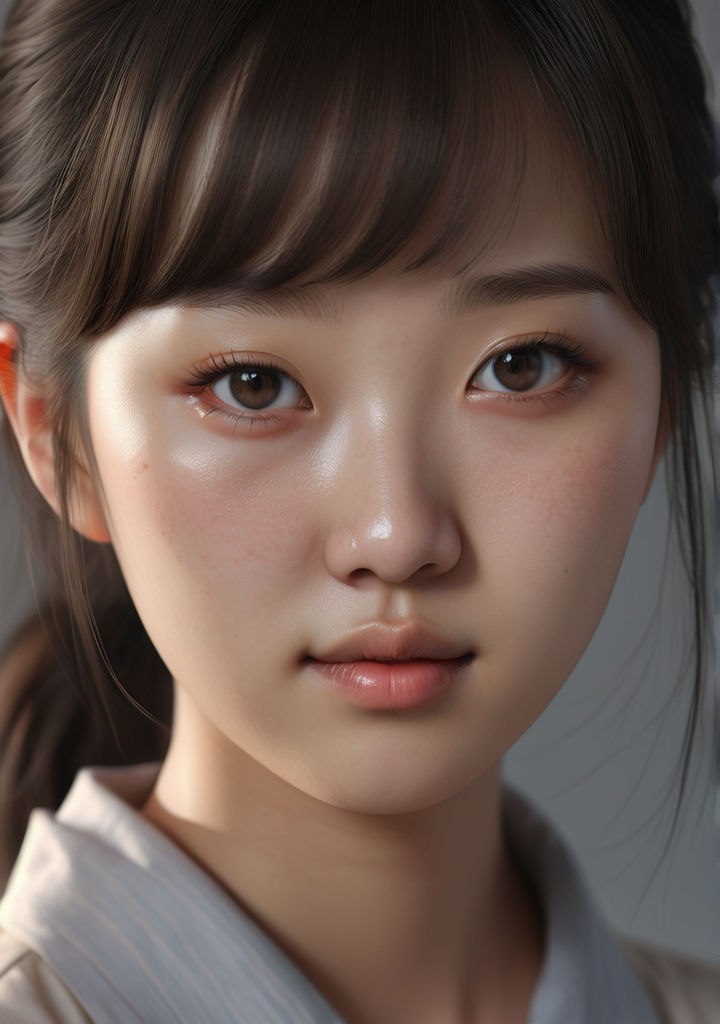 Korean girl with an oval-shaped broad face by 은서 - Playground
