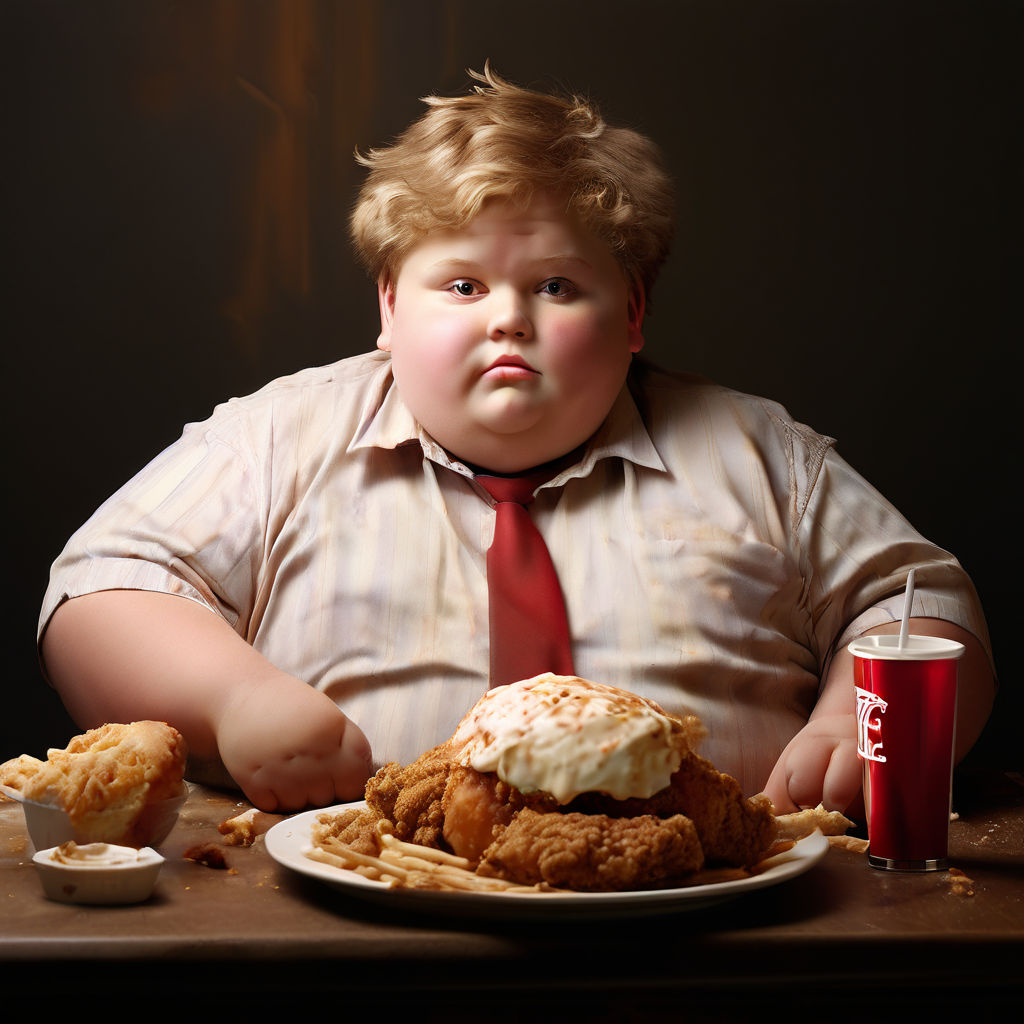 A fat boy and eat KFC and his age is 10 by Jordan Chatzinikolaou ...