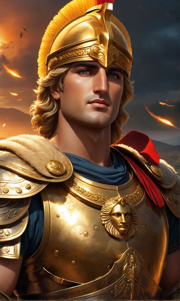 A majestic and awe-inspiring image of Alexander the Great st... by ...
