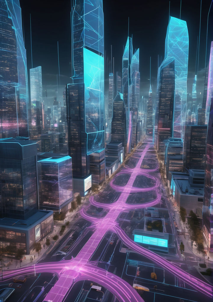 Digital twins visualization showcasing comprehensive infrast... by ...