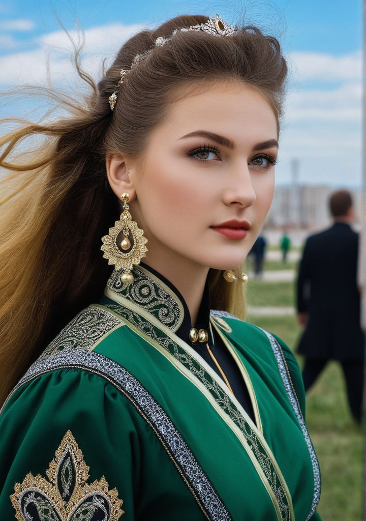 A young Chechen woman in Grozny. She is a stunning beauty. S... by Sid ...