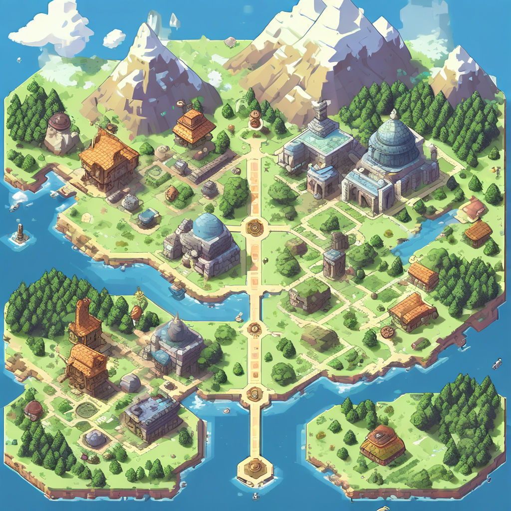 Pixel art top-down game map by Ronaldo Camilo - Playground