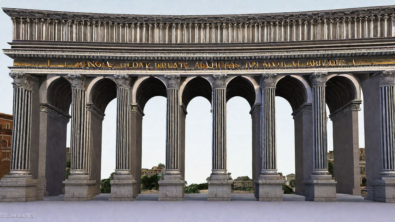 "Generate an image representing Roman architecture during th... by ...