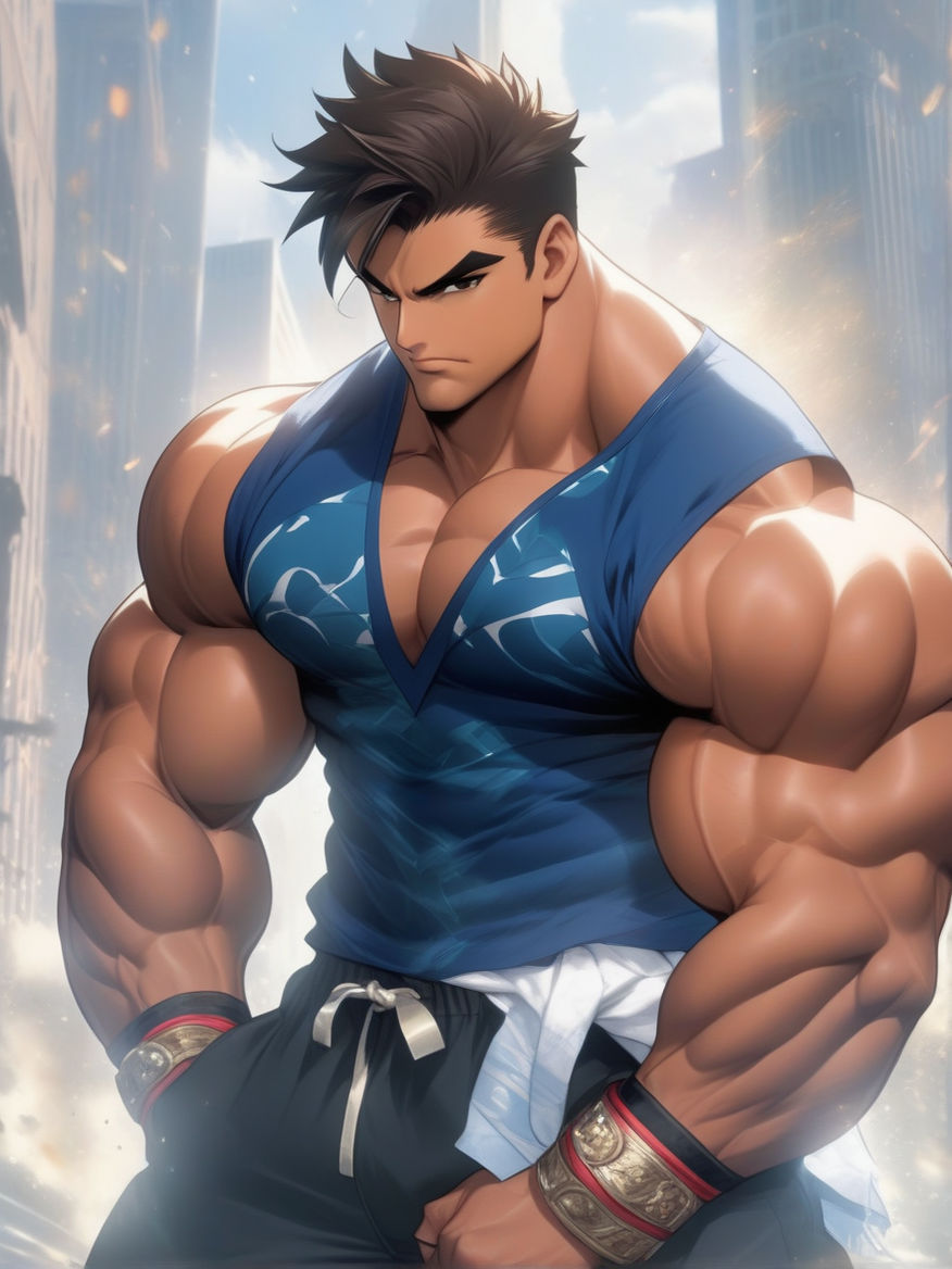 Very muscular hunk with huge arms and enormous pecs by VitalLacerda - Playground