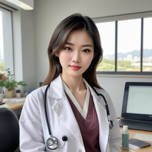 Korean female doctor attractive by A - Playground