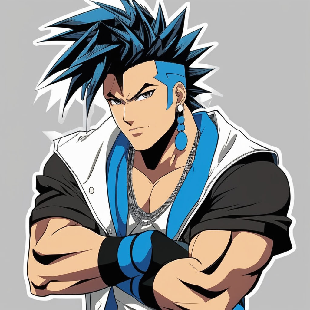 An anime character based on a wrestler with a rapper persona... by Epie ...