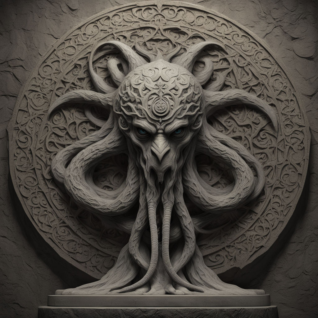 Stone statue of Yog-Sothoth by Владислав Касаров - Playground