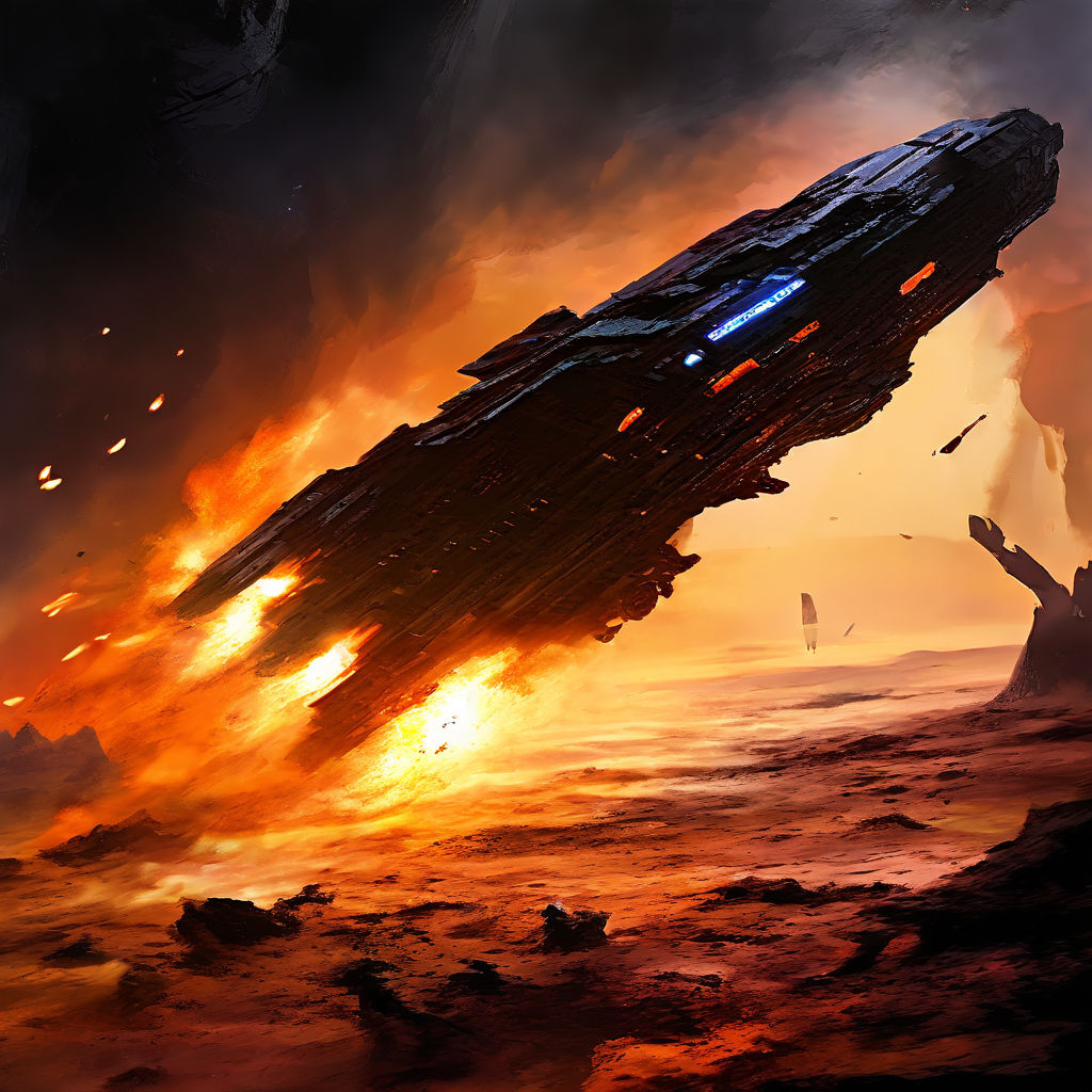 A damaged starship tries to land on an alien planet. Detaile... by ...