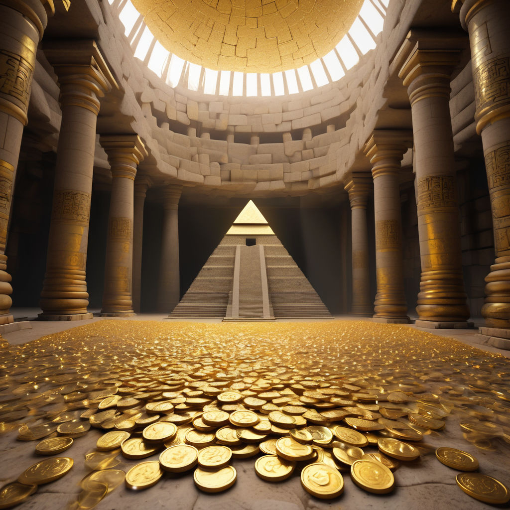 The inside of a pyramid temple by M S - Playground