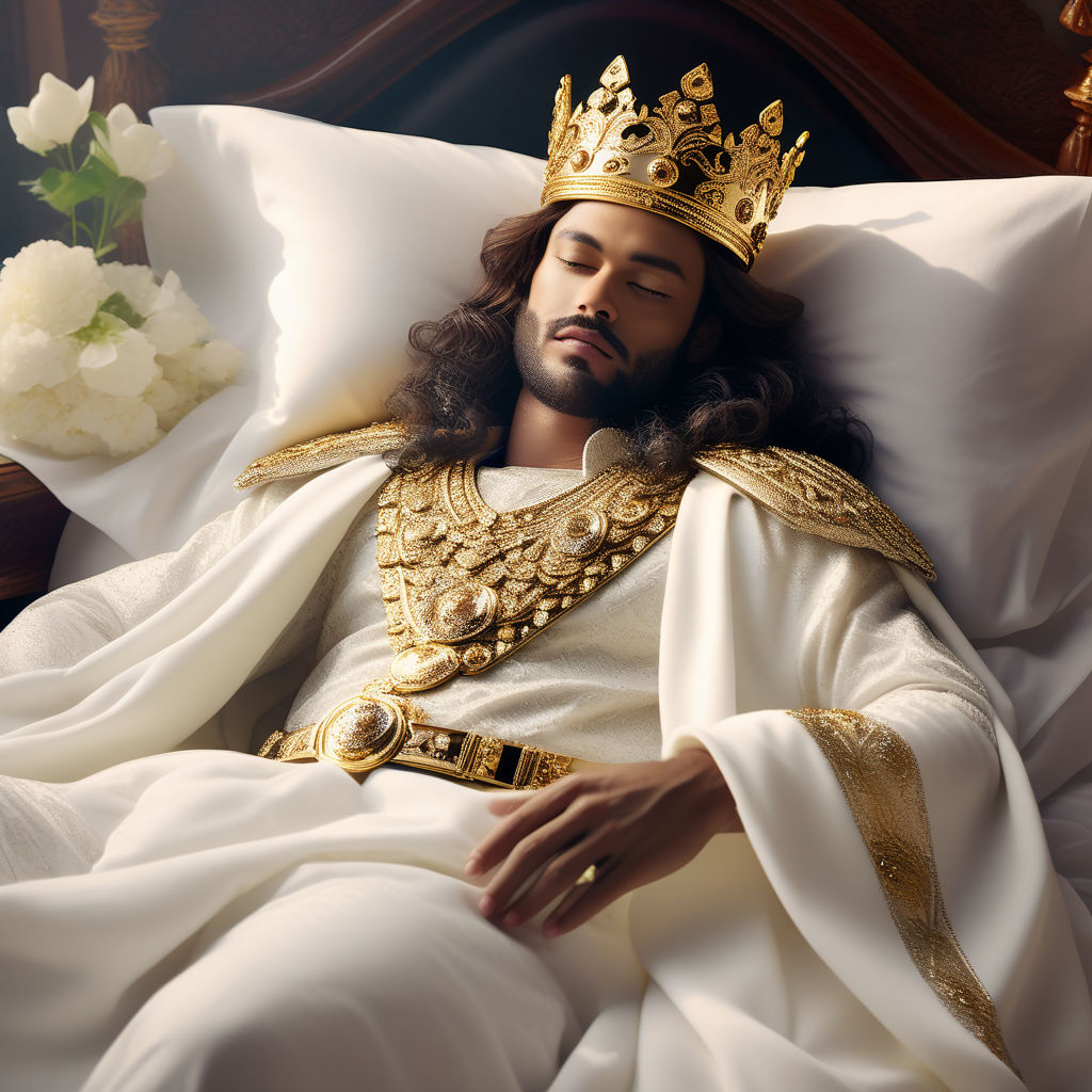 30 years old king is sleeping on bed by Laraib Syed - Playground