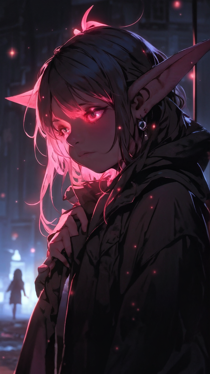 A chimeric goth-goblin creature by Acedia - Playground