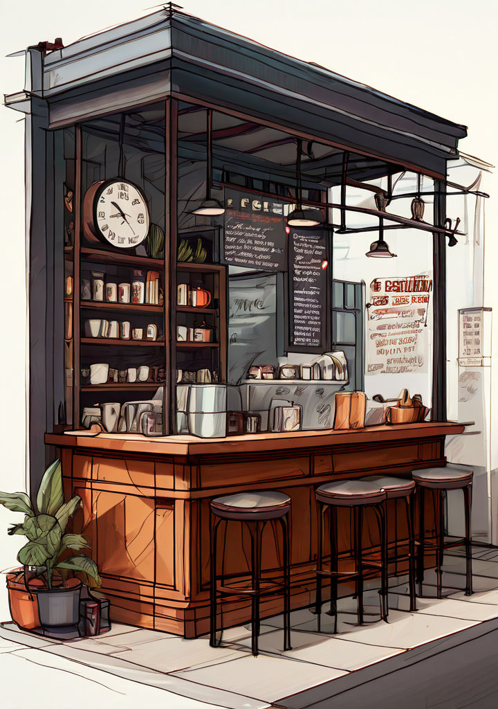 GIVE ME A 2-POINT-PERSPECTIVE COFFEE SHOP DESIGN by Eudelyn Dela Cruz ...