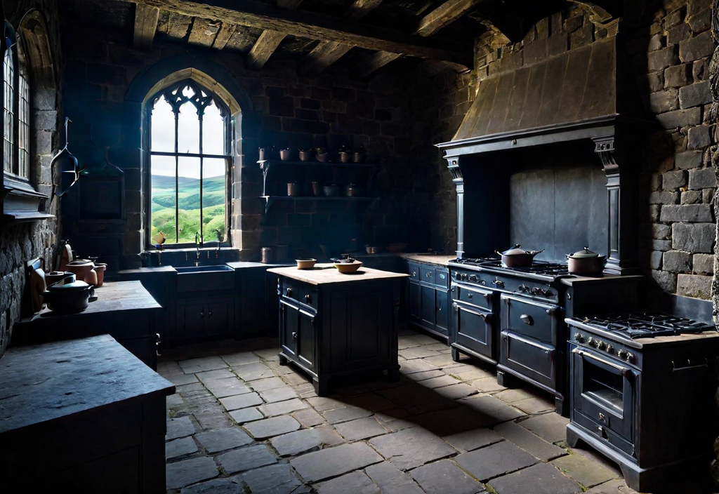 A scary kitchen in a dark old castle of scotland by badisch! für immer ...