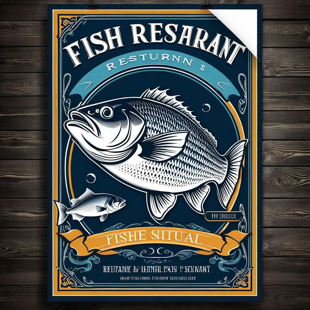 Fish restaurant poster design by Hakan Çelebi - Playground