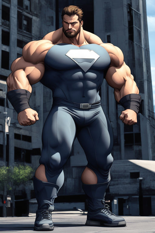 A giant colossal veiny bodybuilder model full of the most bl... by Alod - Playground