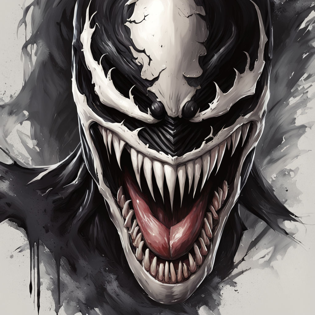 Authentic black-colored facial design inspired by Venom by Moon Viper ...