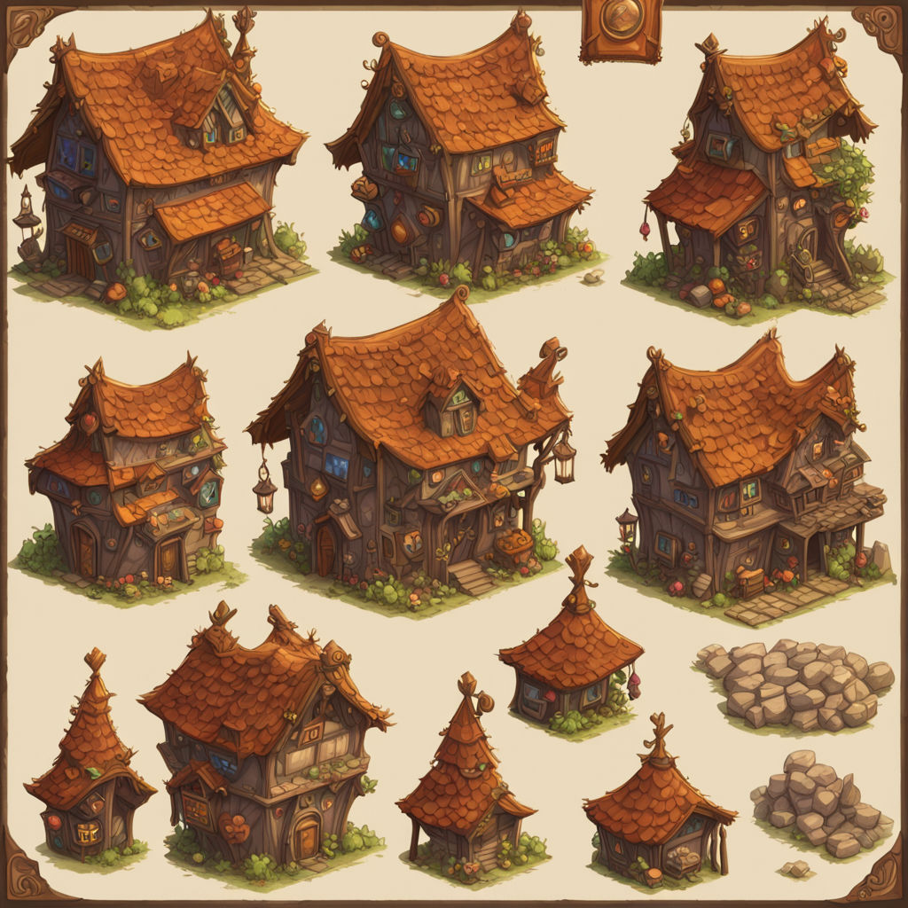 The 2D model of the video game asset is the roots of an ordi... by ...