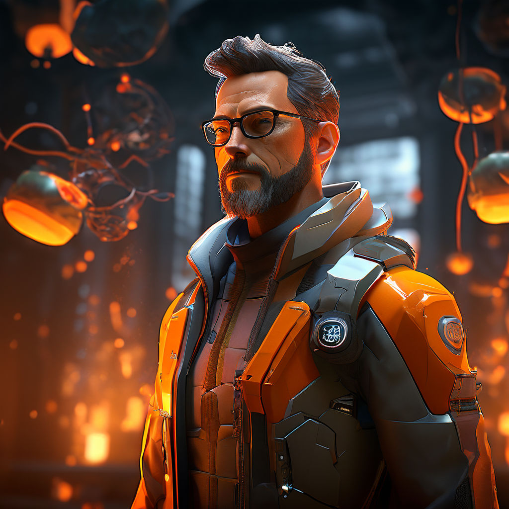 Gordon Freeman as the central figure in a detailed and intri... by ...