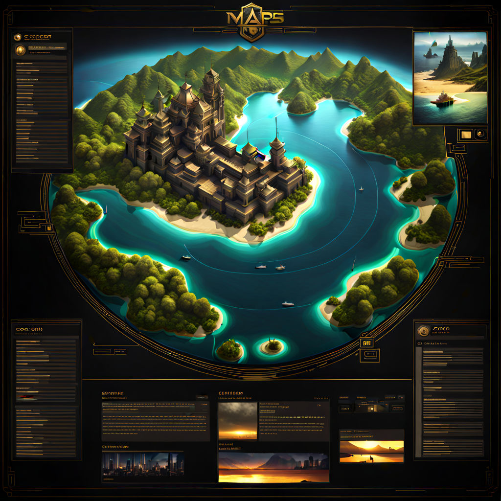 Maps screen stage select for a game in a island with multipl... by ...