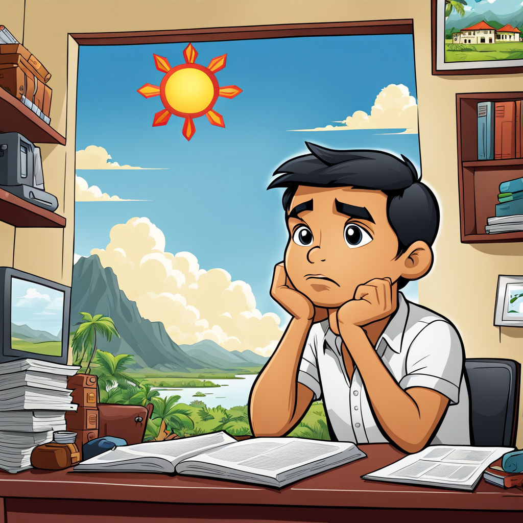 A cartoon filipino thinking by Gyabi Hirayo - Playground