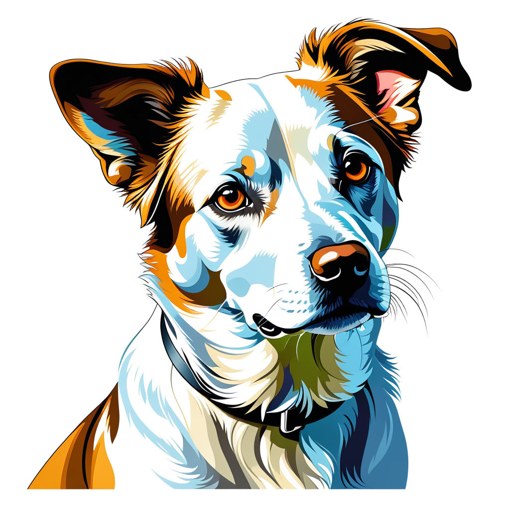 Full colored vector image of dog by Sujan S - Playground