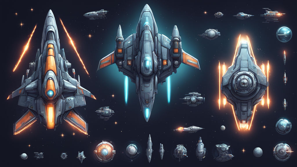 Look from the top down 2d space fighter plane game asset by Umut Baltaş ...
