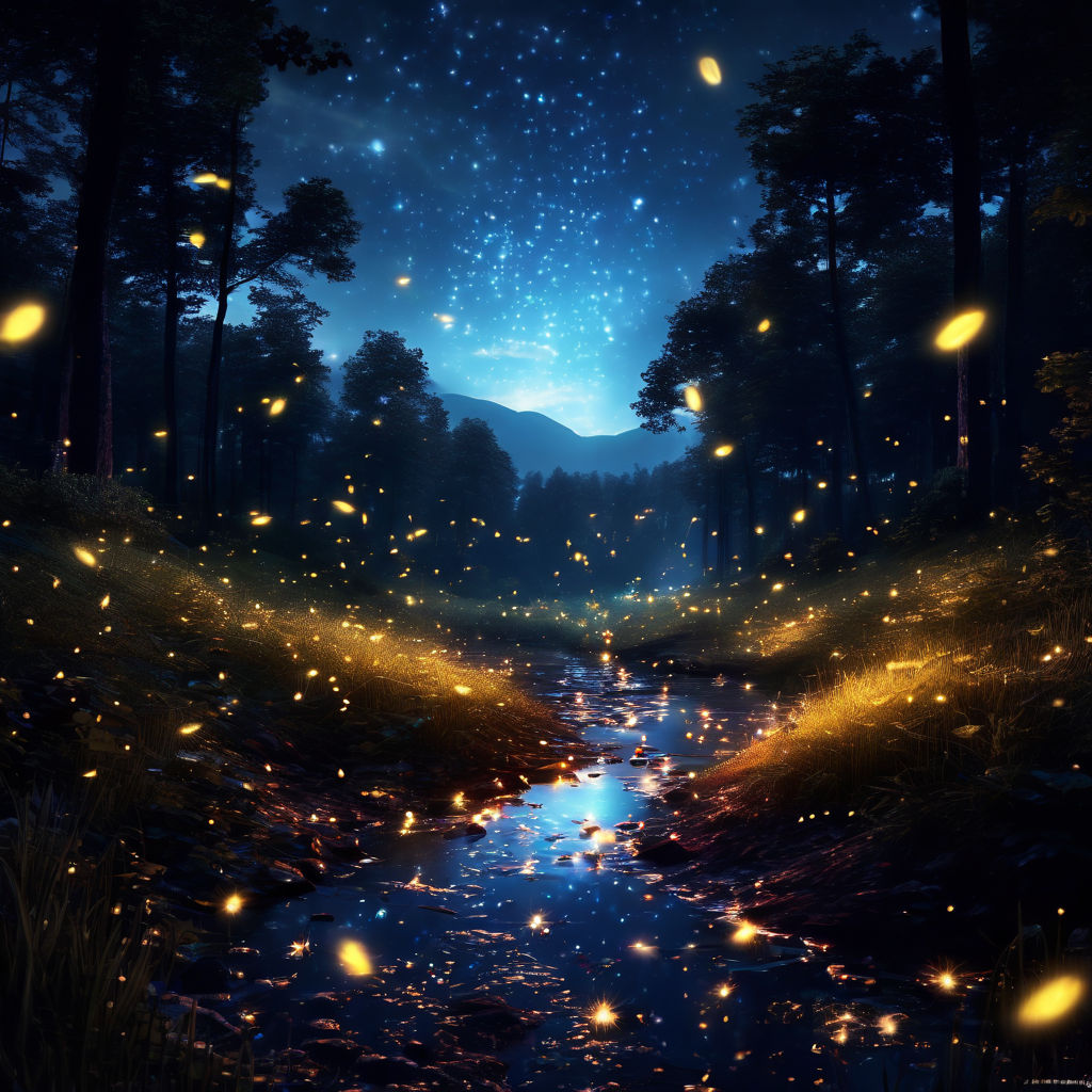 Fireflies fly and it's night. Do it like a movie by 6106영종 - Playground